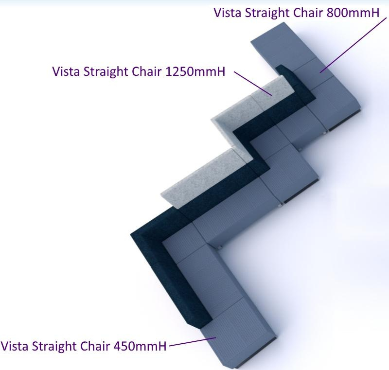 Vista 90 Degree 800 | Vista Public Seating | Office Furniture ...