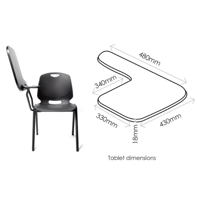 Quest 4 Leg with Tablet | Quest Chair | Office Furniture Specialists ...